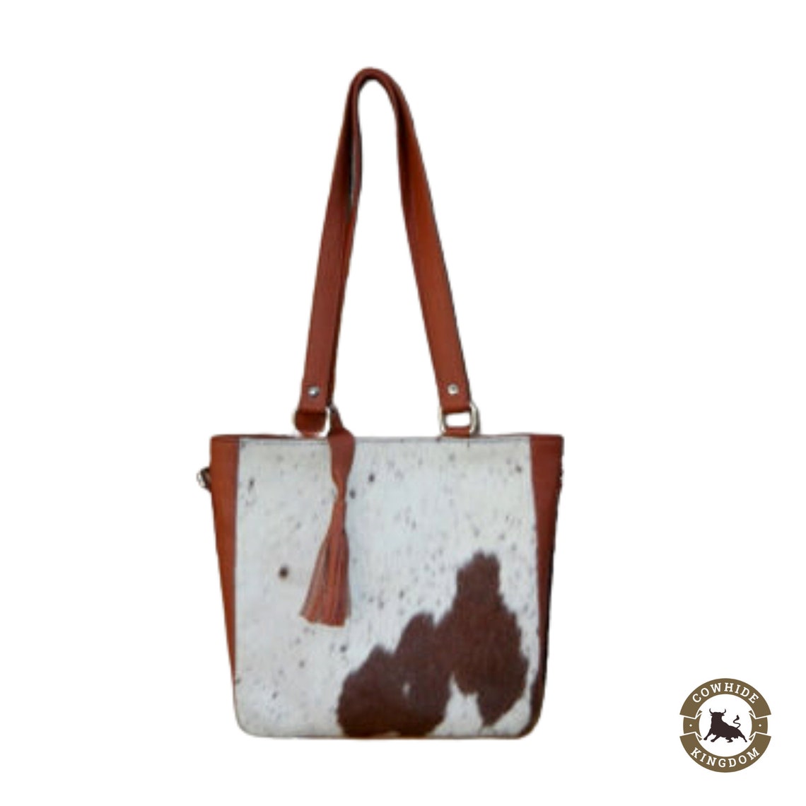 Natural Cowhide Tote Bag for Daily Use Bucket Leather Bag for - Etsy