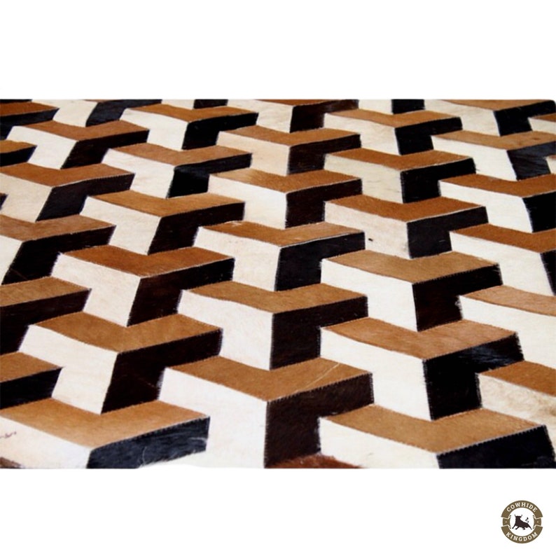 Real Cowhide Runner Rug, Natural Cow Skin Patchwork Rug, Cowhide Table ...