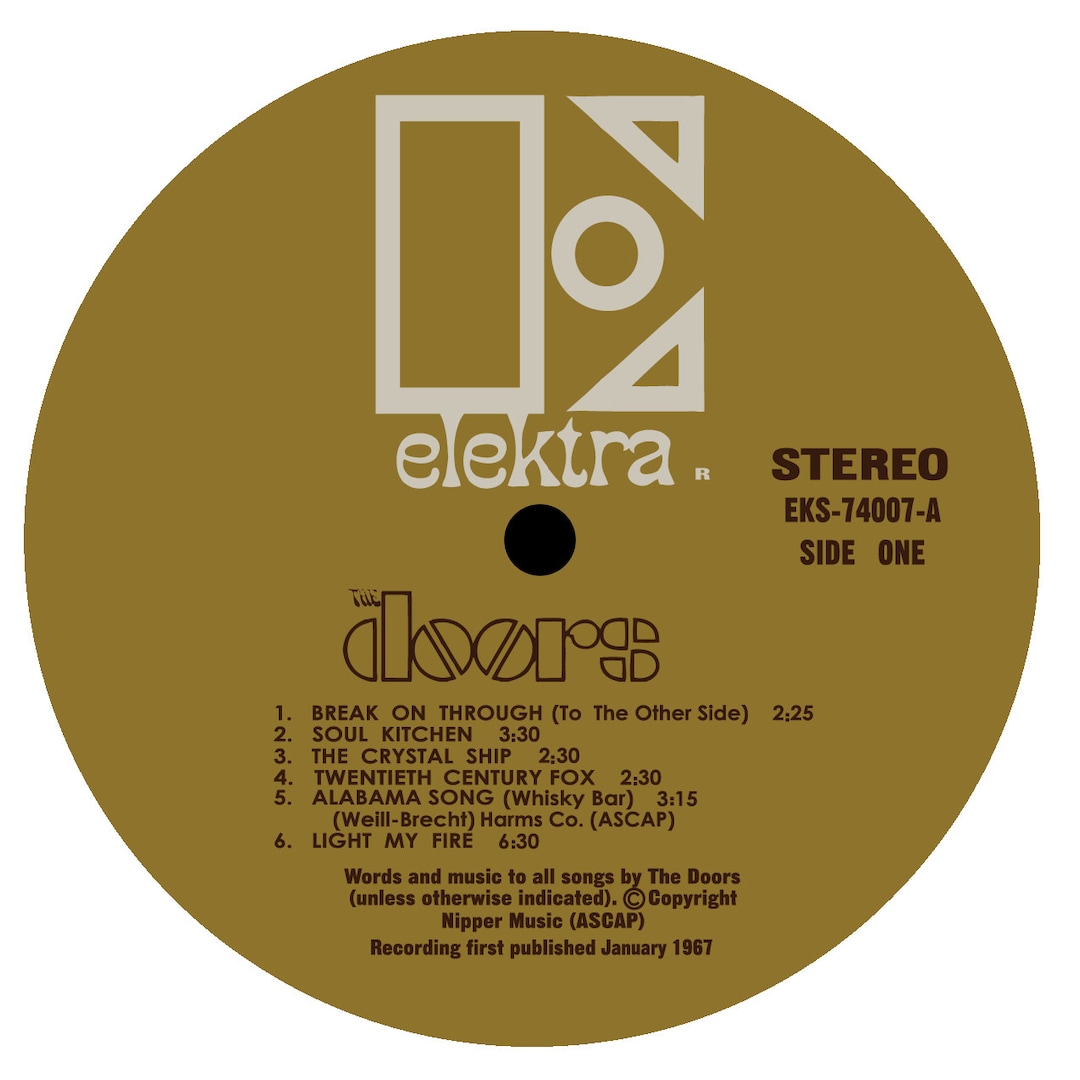 The Doors - Debut Album LP Label Magnet - Etsy