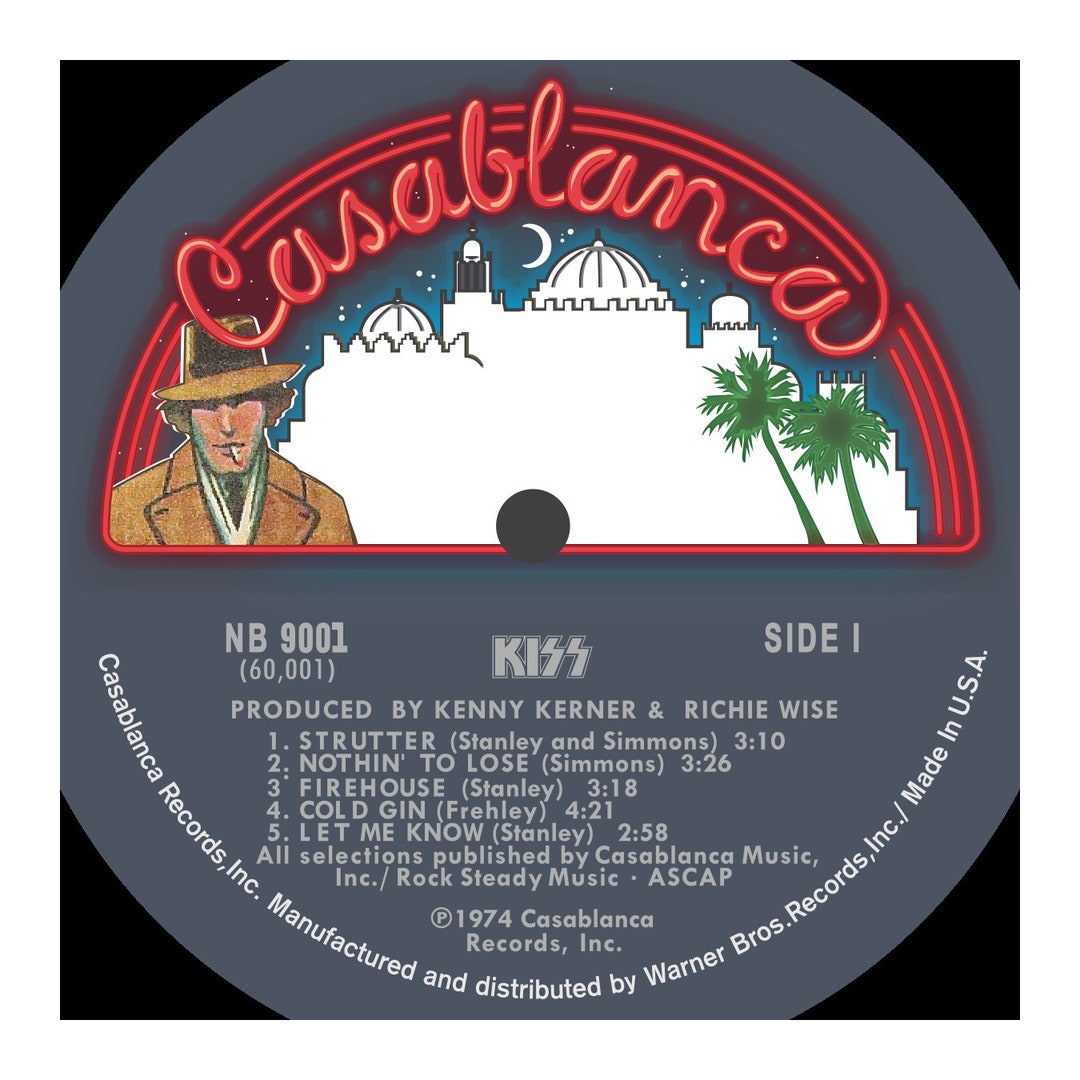 KISS - Debut Album LP Label Sticker - Etsy