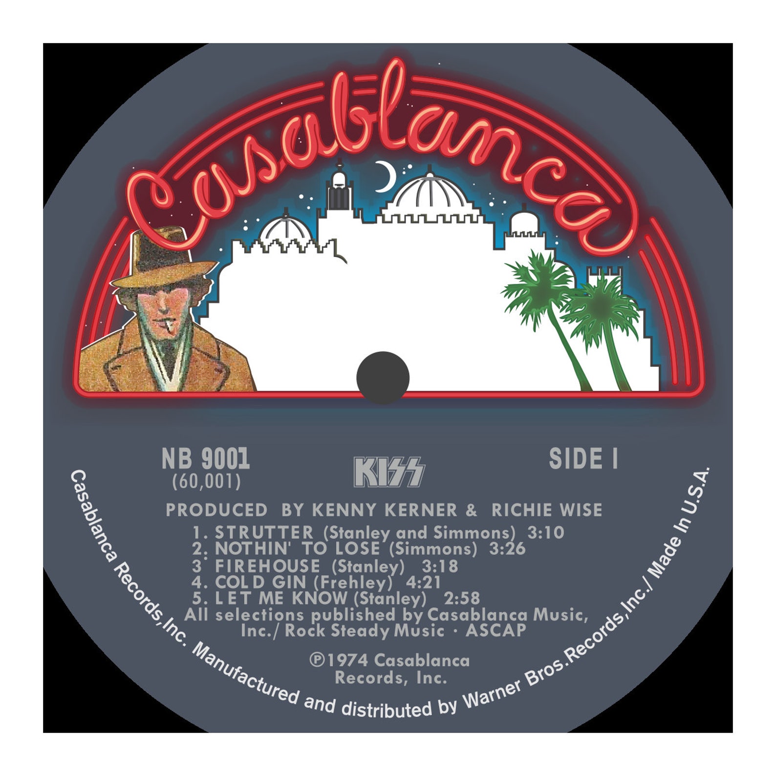 KISS - Debut Album LP Label Sticker - Etsy