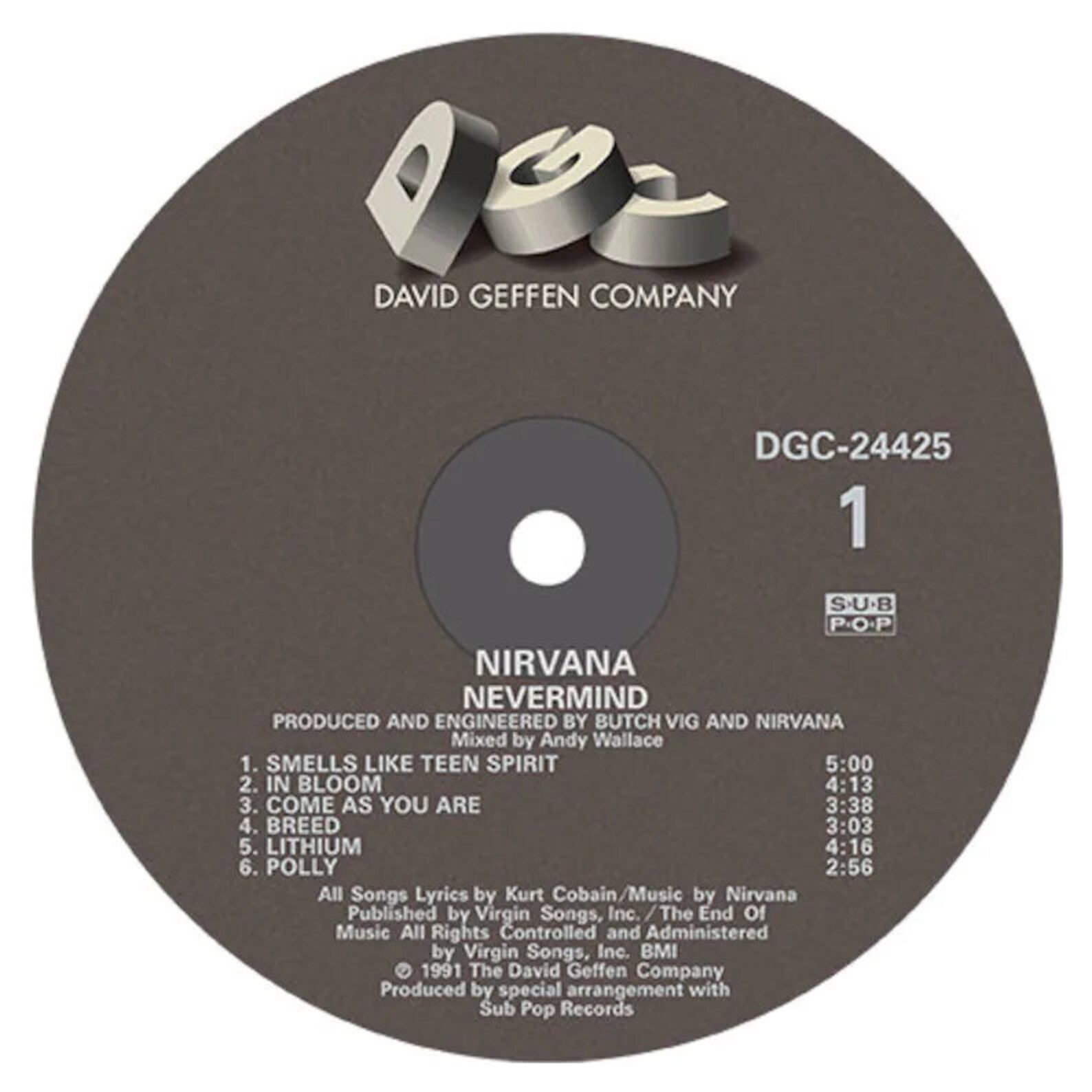Nirvana - Nevermind LP Label Magnet - Etsy