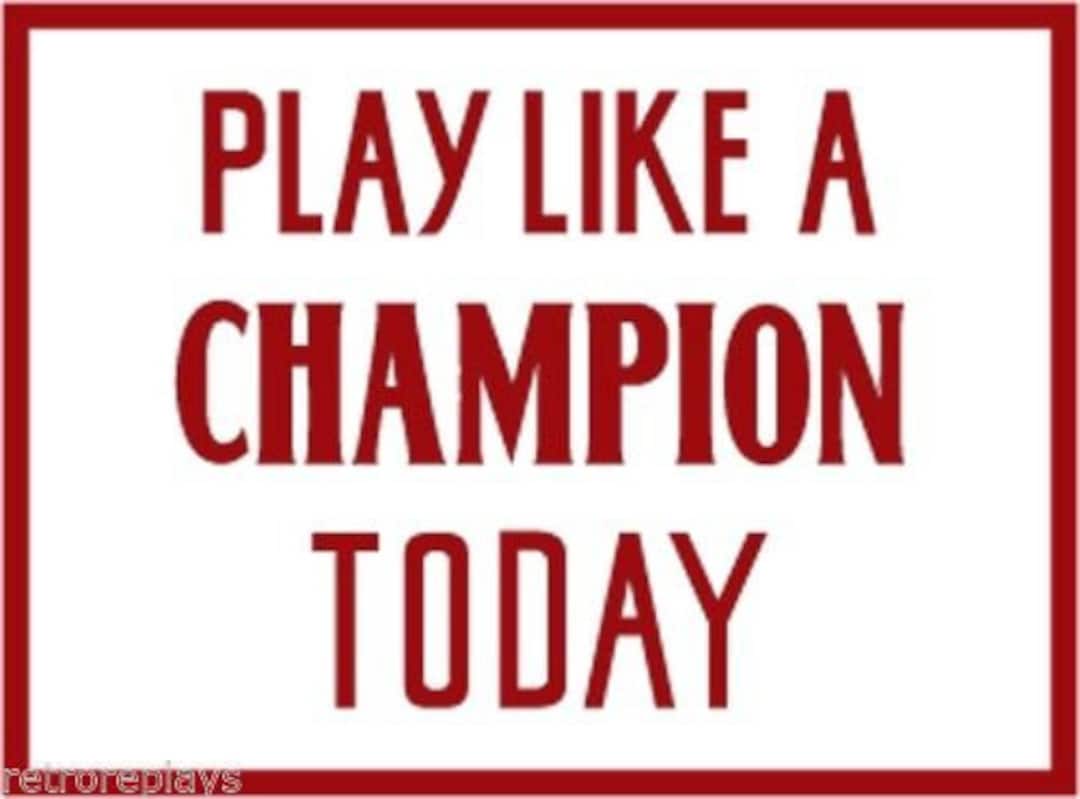 Oklahoma Sooners - Play Like a Champion - Sign - Etsy