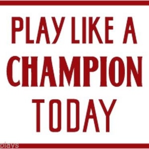 Oklahoma Sooners - Play Like a Champion - Sign - Etsy