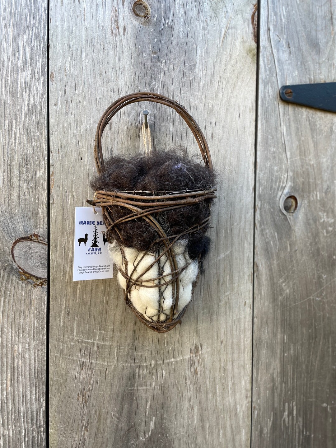 Alpaca Fleece Filled Bird Nesting Basket! Nesting Material for Your Birdhouses! - Etsy