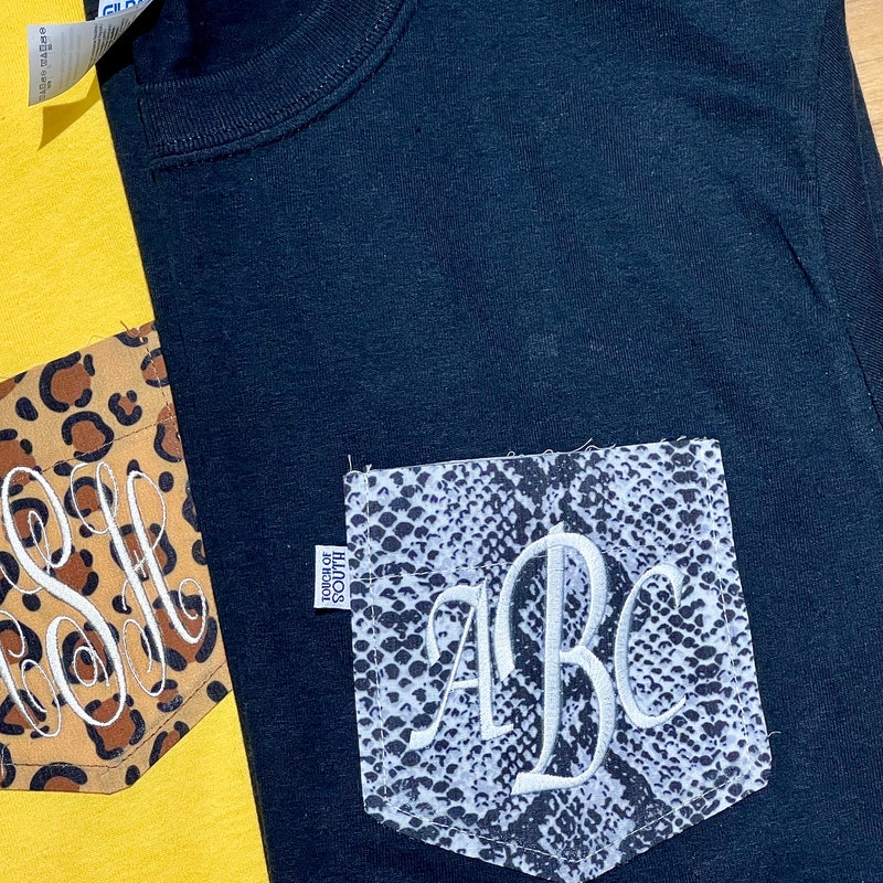 Monogrammed Pocket - Etsy