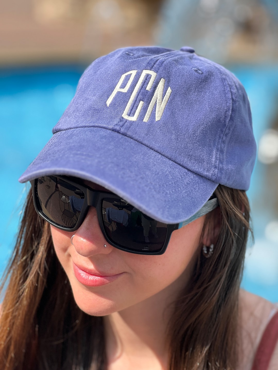 Custom Made Adams Optimum Pigment Dyed Cap - Blank, LP101 Monogrammed ...