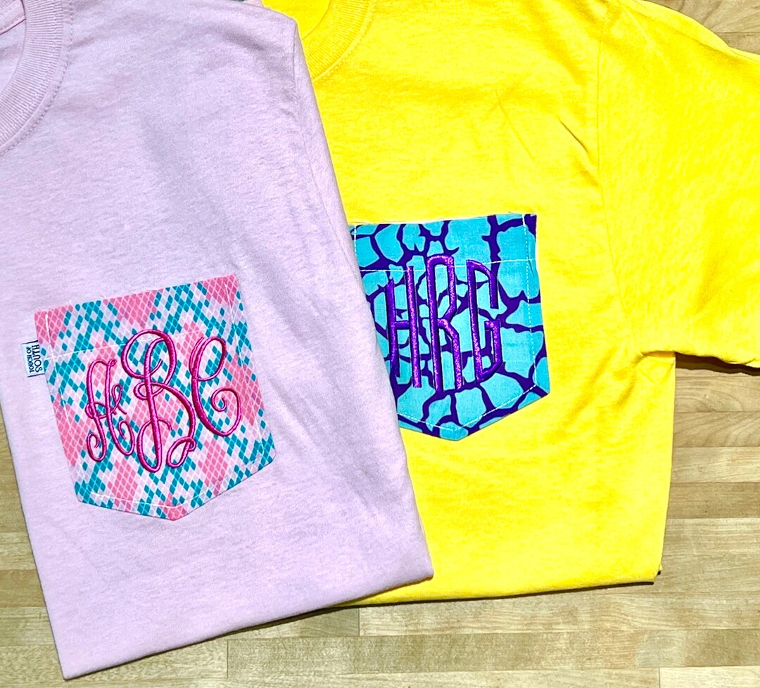 Pocket Tee-custom Personalized Monogrammed Short Sleeve Pocket T-shirt ...