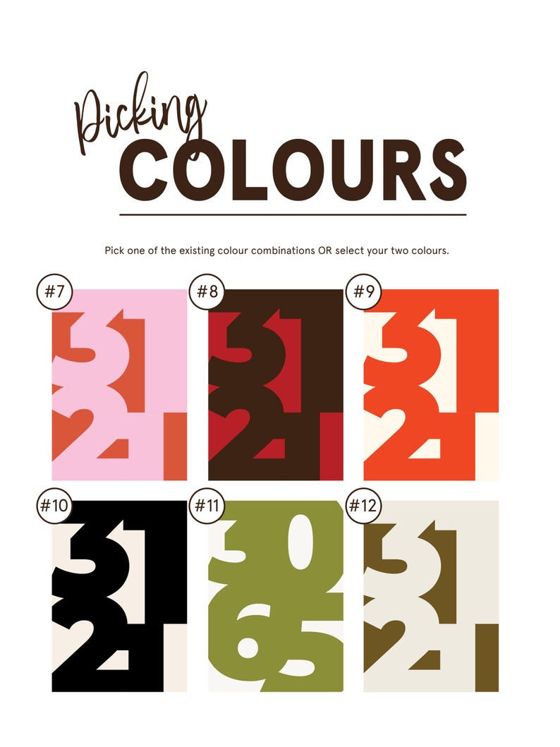 Australian Postcode Print {chunky Numbers} | Customised to Your ...