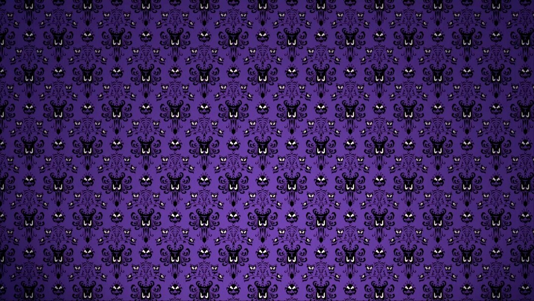 16x9 Haunted Mansion Demon Wallpaper With Blinking Demons Spooky ...