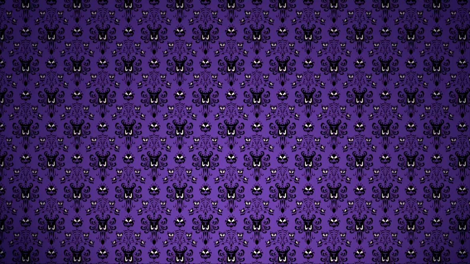 16x9 Haunted Mansion Demon Wallpaper With Blinking Demons Spooky ...