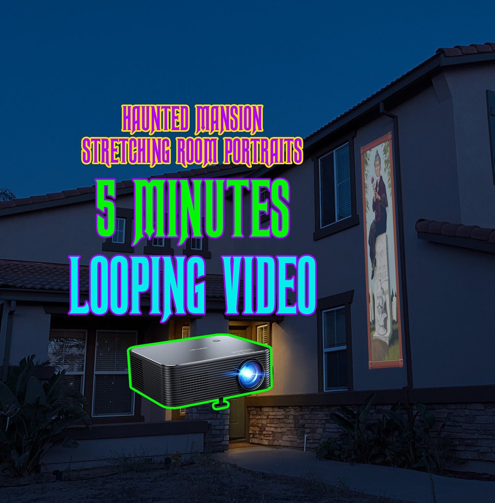 5m Stretching Portraits Vertical Video Loop for Video Projection ...