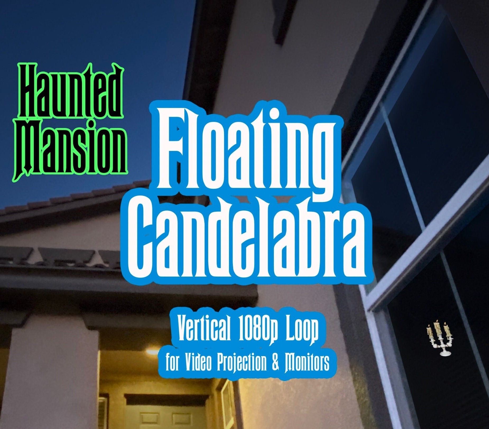 Floating Candelabra From Haunted Mansion Seamless Animated Video Loop ...