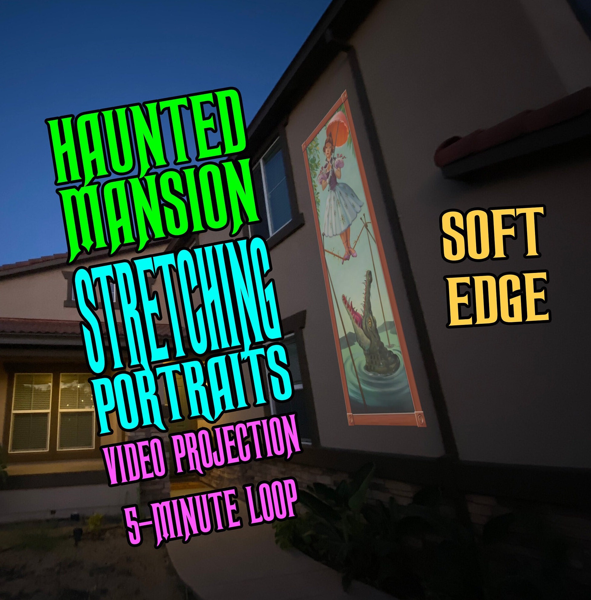 5m Stretching Portraits Vertical Video Loop for Video Projection ...