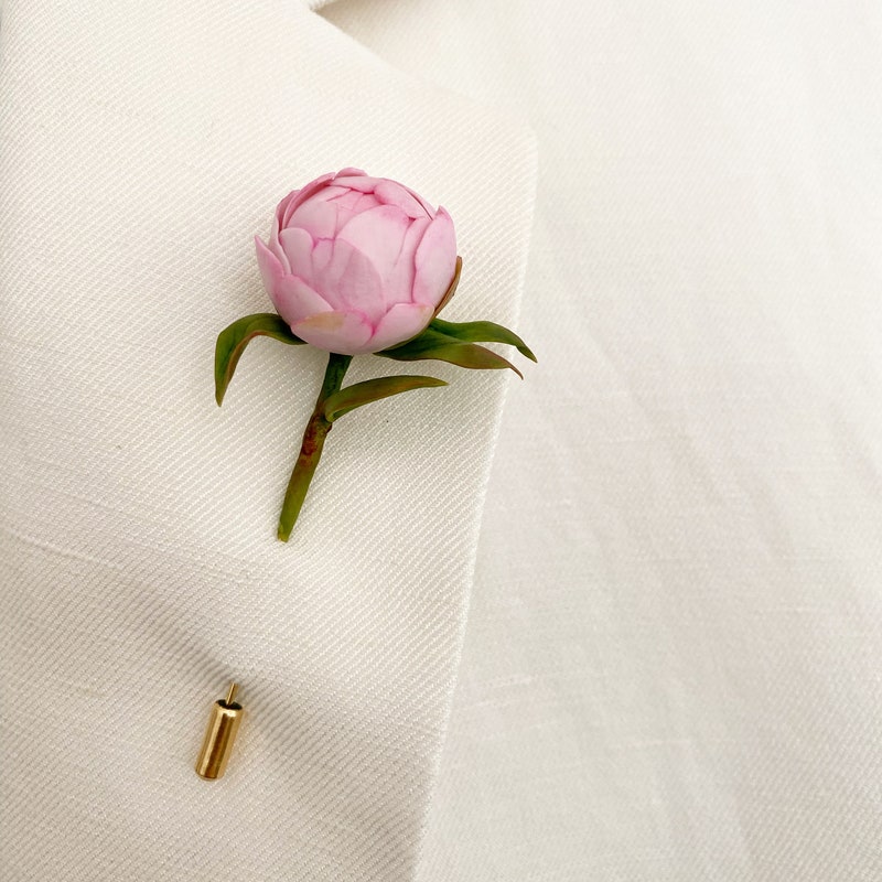 Pink Peonies Buttonholes - Etsy