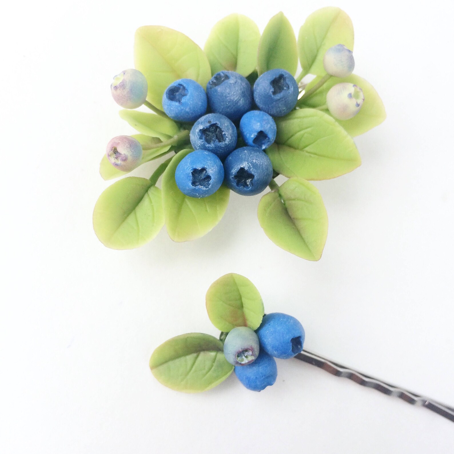 Blueberry hair clip Blueberry brooch berry jewerly summer gift | Etsy