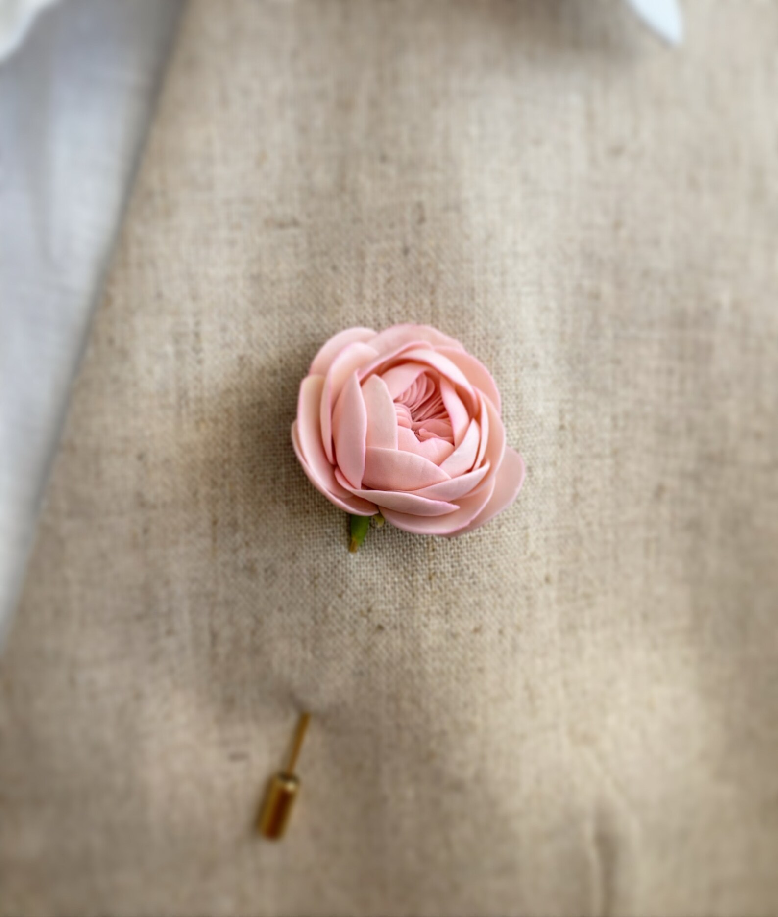 Ivory Flower Lapel Pin Wedding Lapel Pin Flower Boutonniere Floral ...