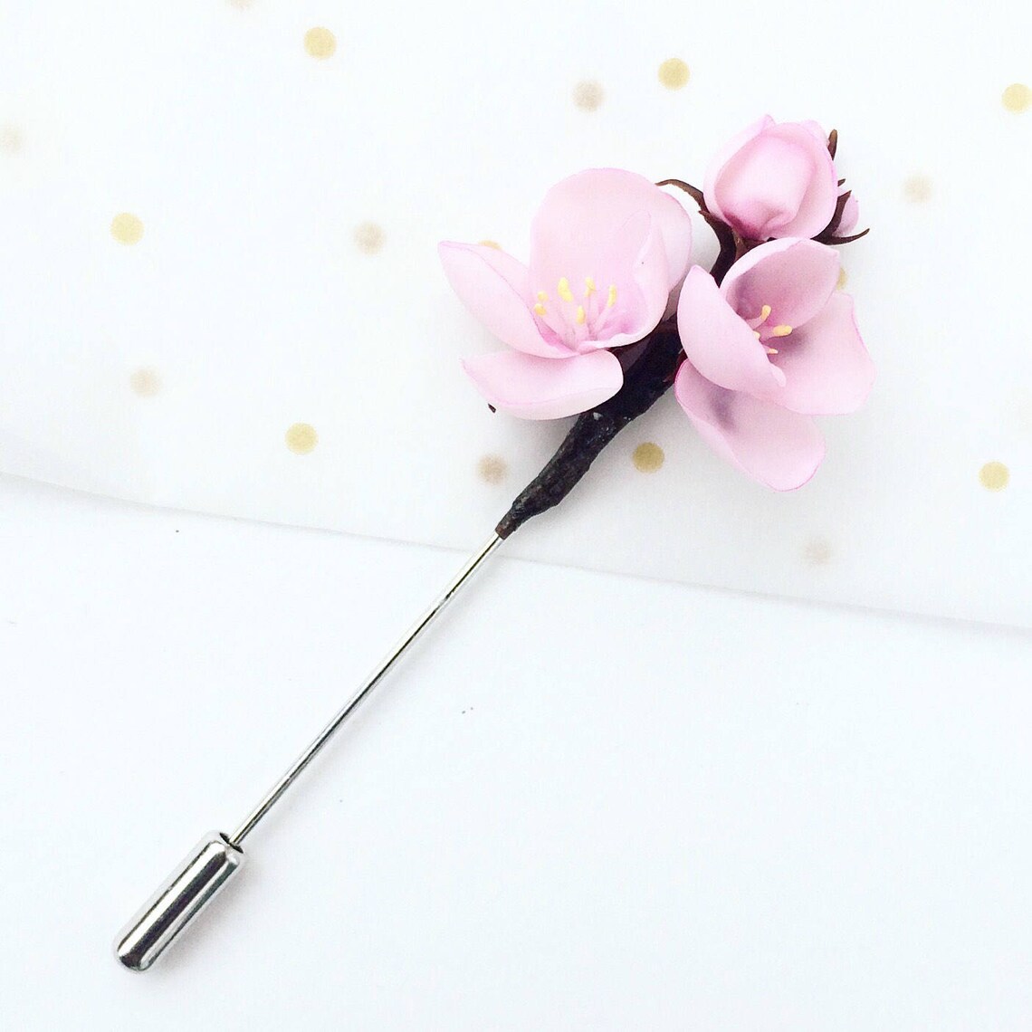 Flower Blossom Lapel Pin, Flower Pin, Flower Boutonniere, Floral ...
