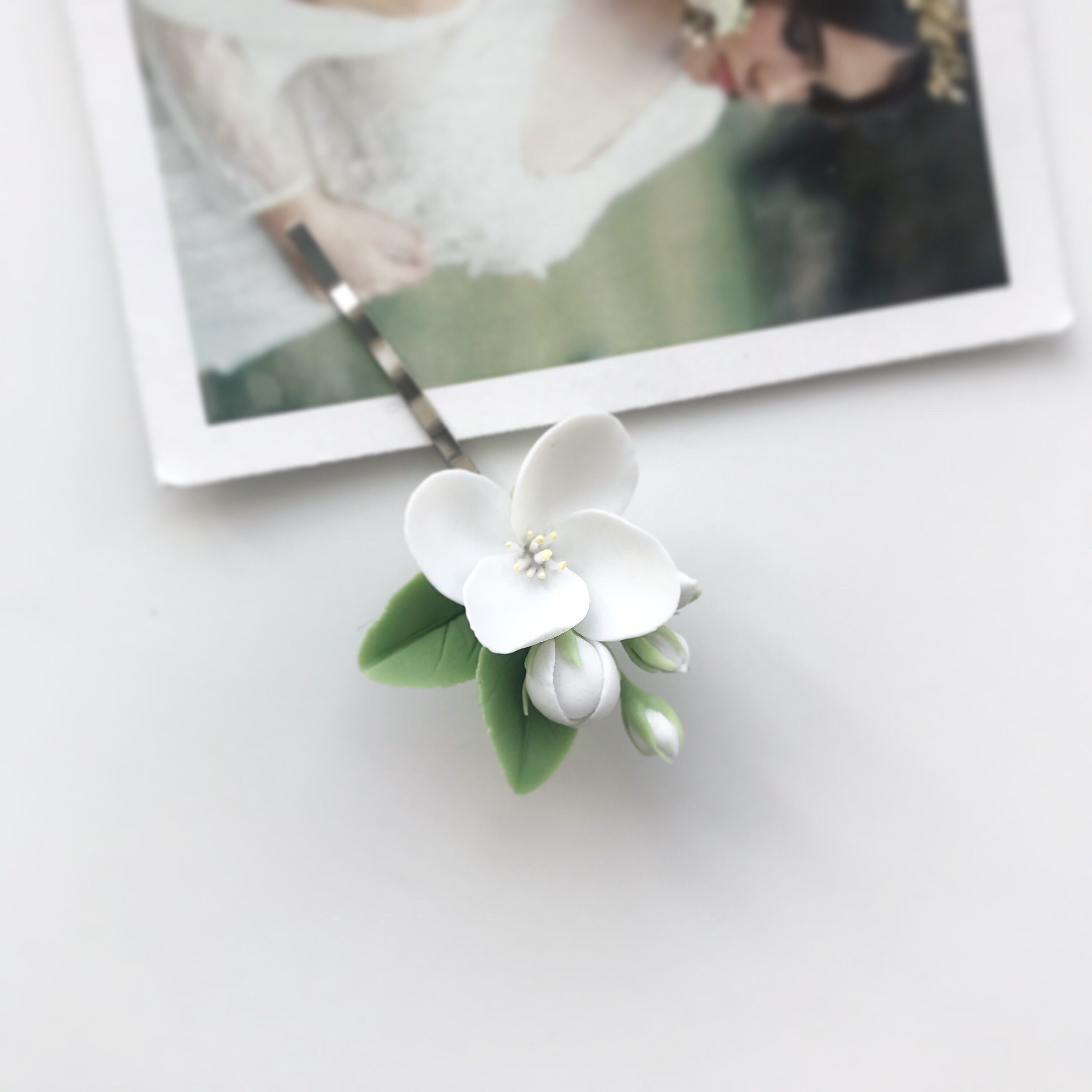 Ivory Flower Hair Pin Bridal Hair Pin White Flower Bobby Pin - Etsy