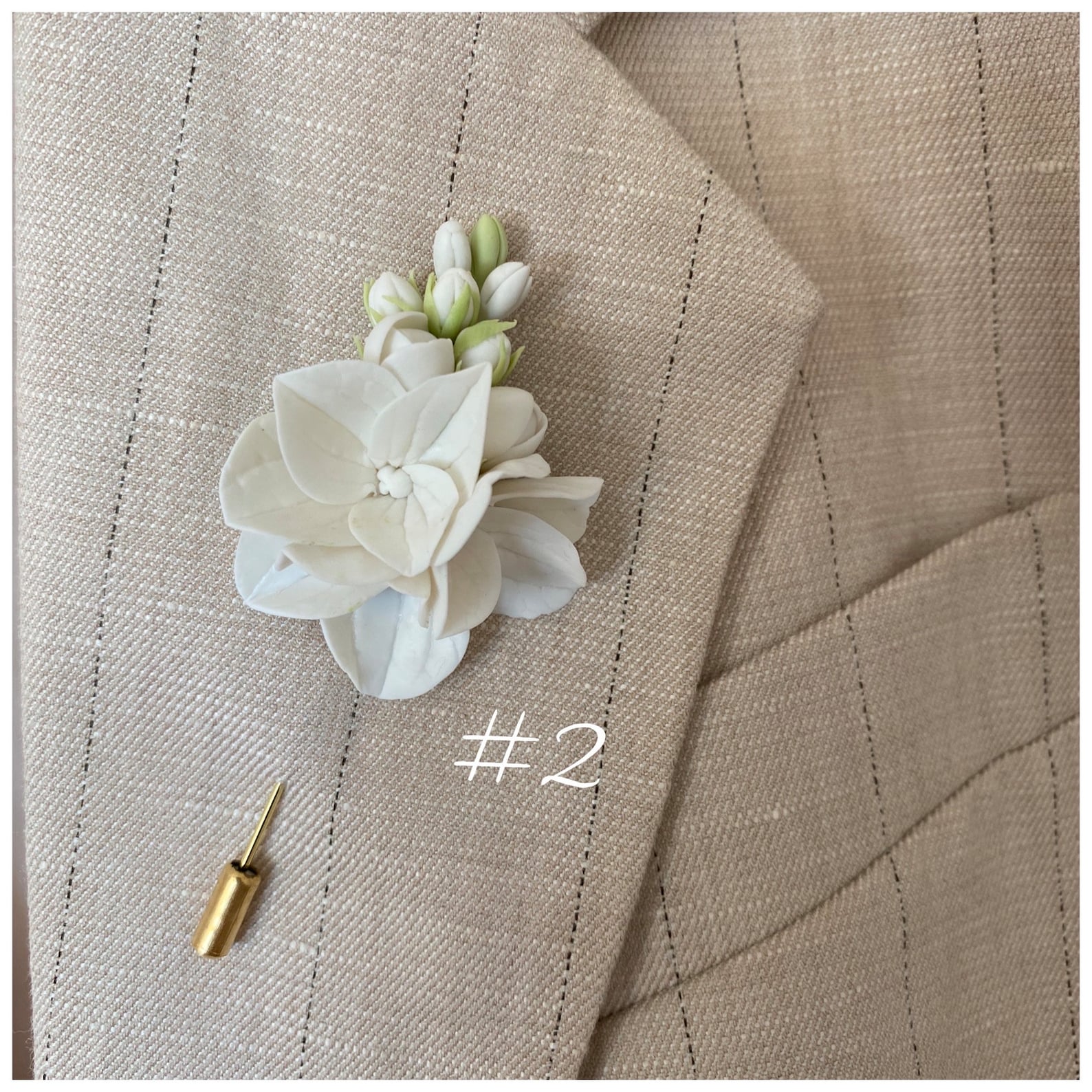 White Lilac Lapel Pin Blossom Lapel Pin Wedding Boutonniere Groom Lapel ...