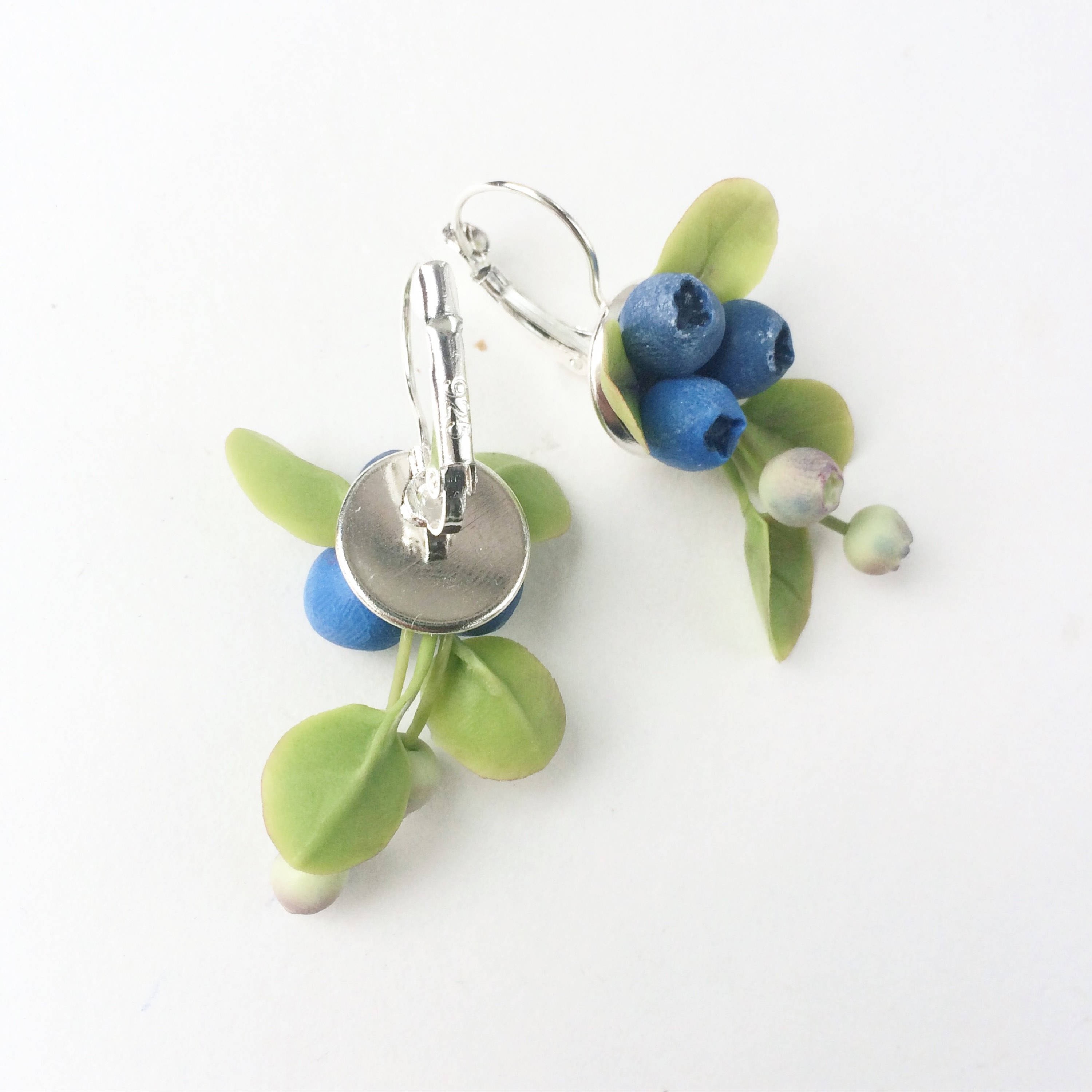 Blueberry Earrings Berry Jewelry Berries Earings Woodland | Etsy