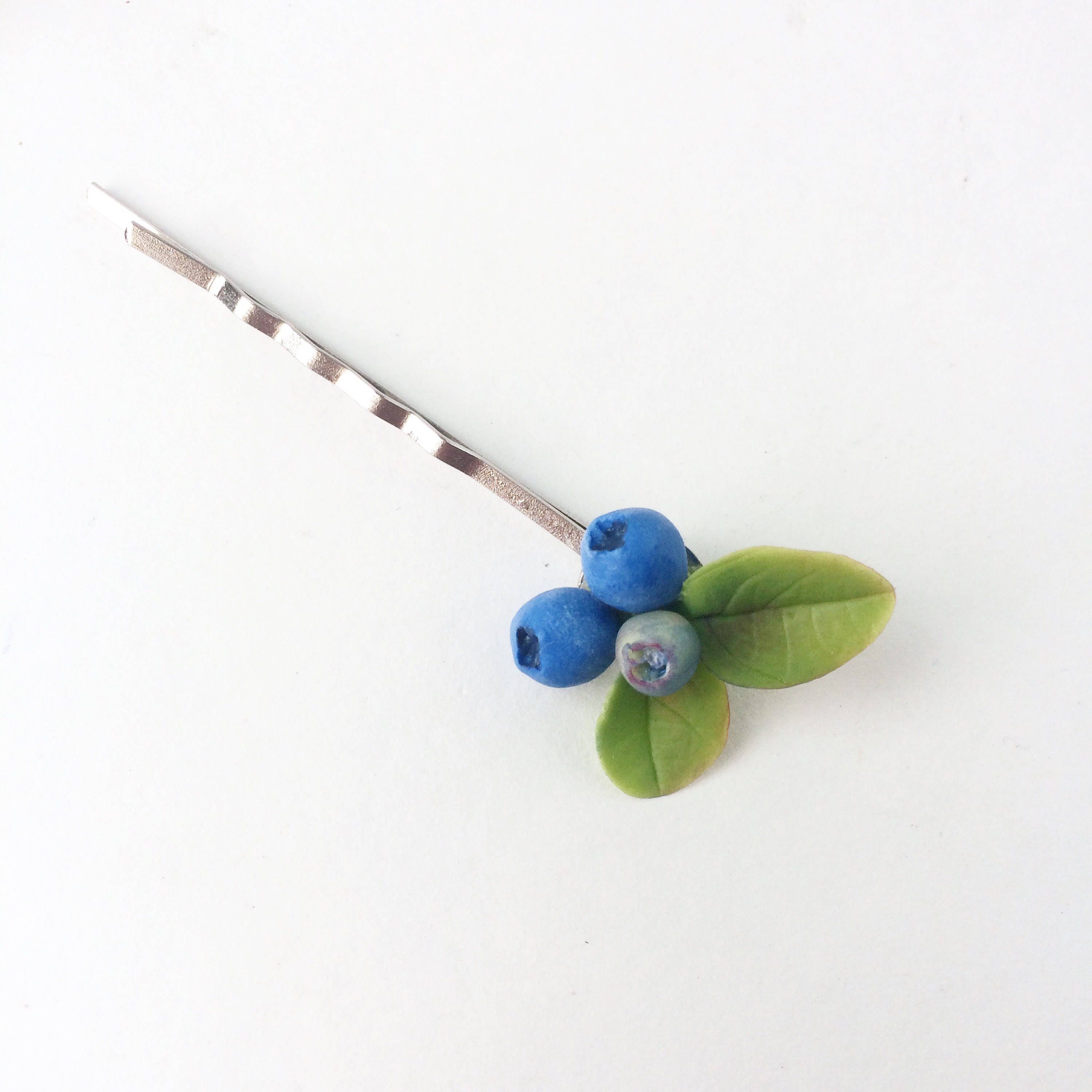 Blueberry Bobby Pin Blueberry Hair Piece Berry Hair Clip - Etsy