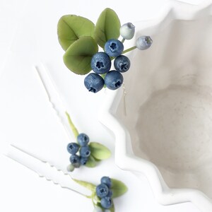 Blueberry Hair Pin Blueberry Hair Piece Blue Hair Clip Berry Hair Piece ...