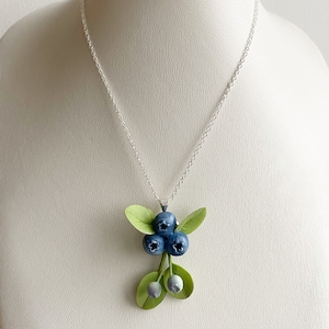 Blueberry Pendant, Blueberry Necklace, Blueberry Jewerly, Forest Berry ...
