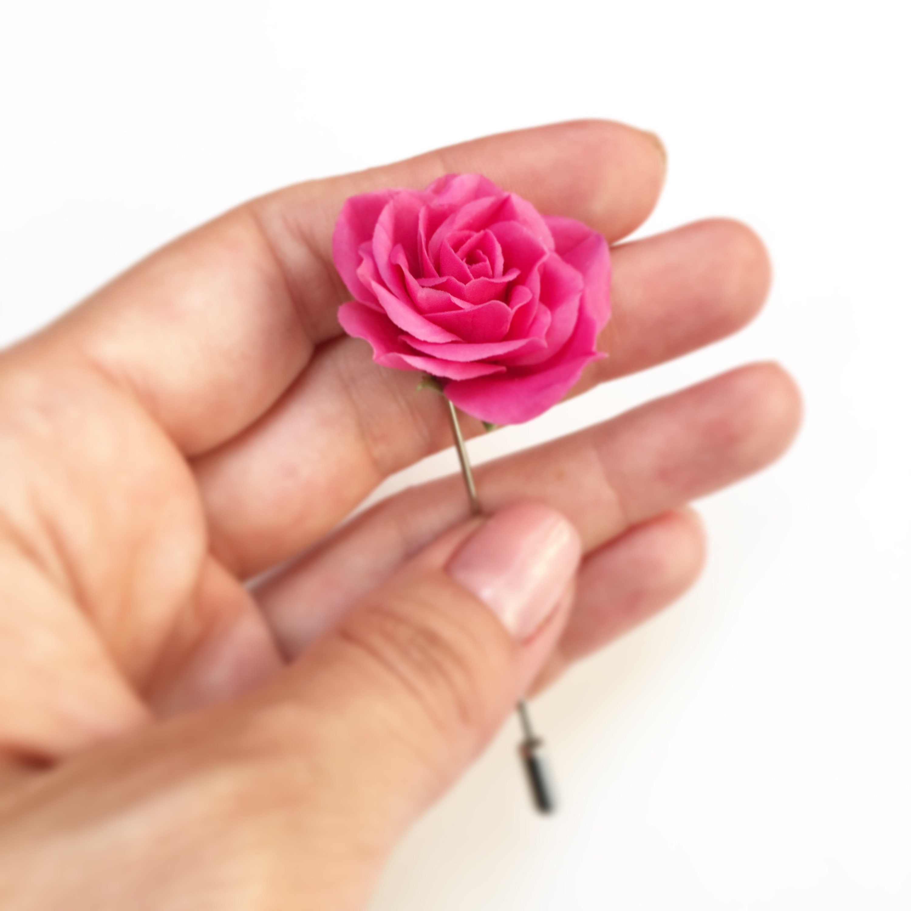 Flower Lapel Pin Rose Lapel Pin Flower Boutonniere Groomsmen | Etsy