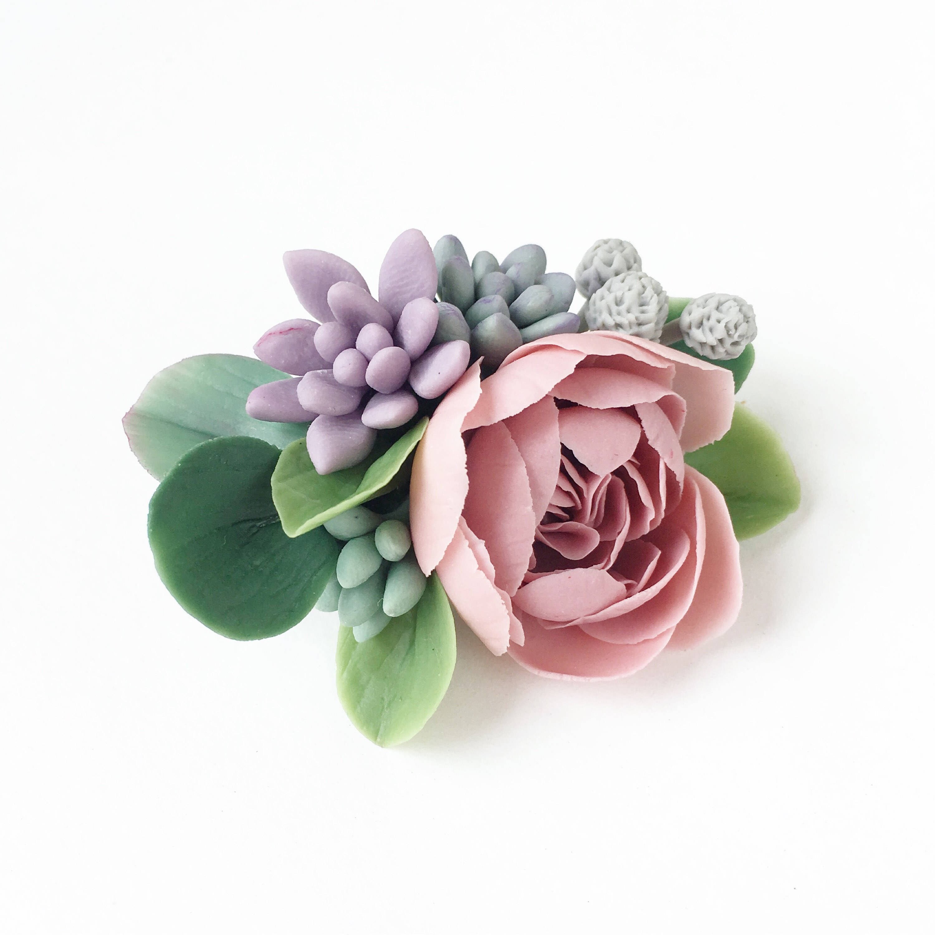 Dusty Rose Hair Clip Dusty Rose Brooch Pale Rose Hair Piece | Etsy