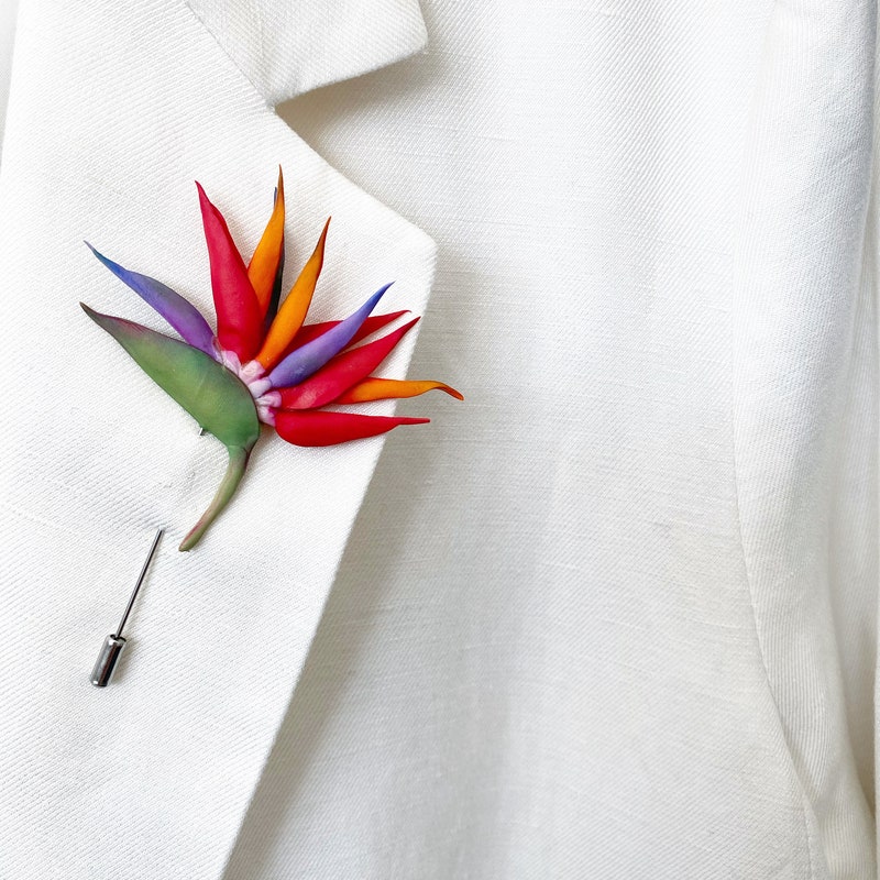 Birds of Paradise Lapel - Etsy