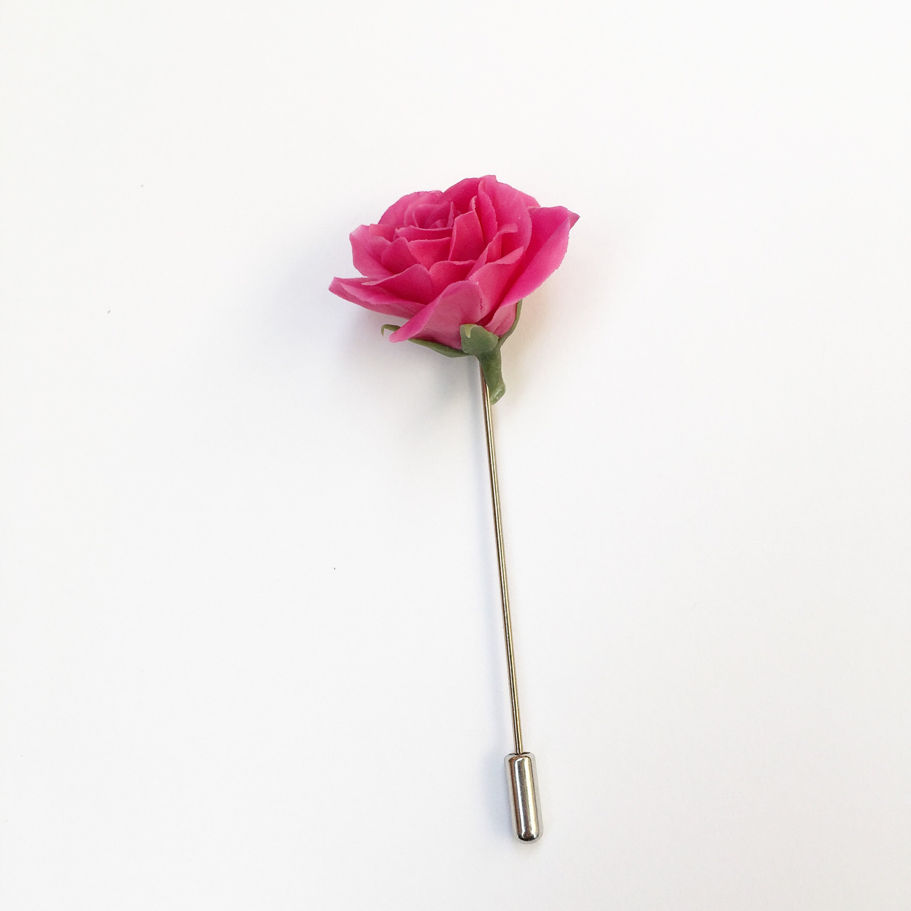 Flower Lapel Pin Rose Lapel Pin Flower Boutonniere Groomsmen | Etsy