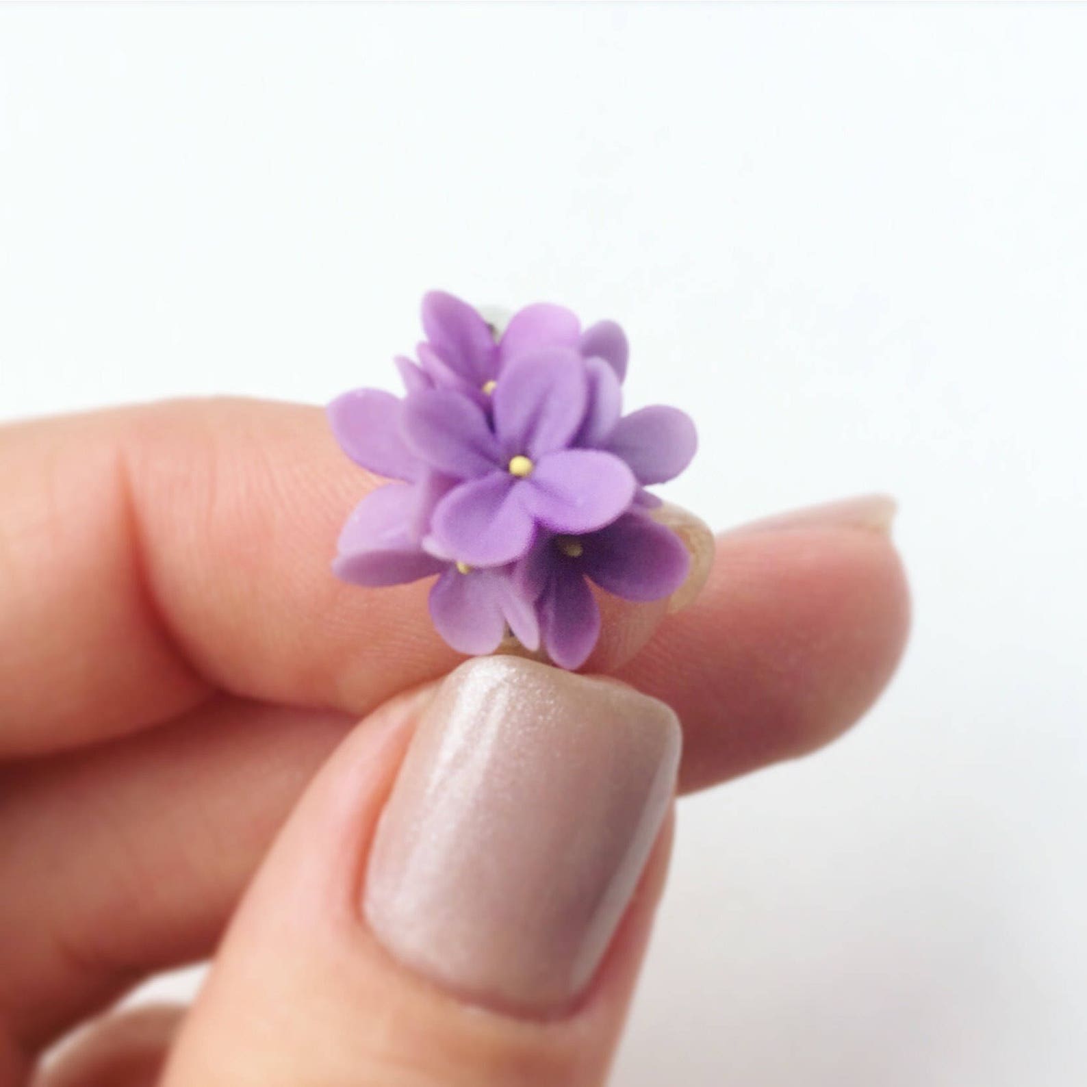 Lilac Ring Lilac Flower Ring for Rustic Wedding Botanical - Etsy