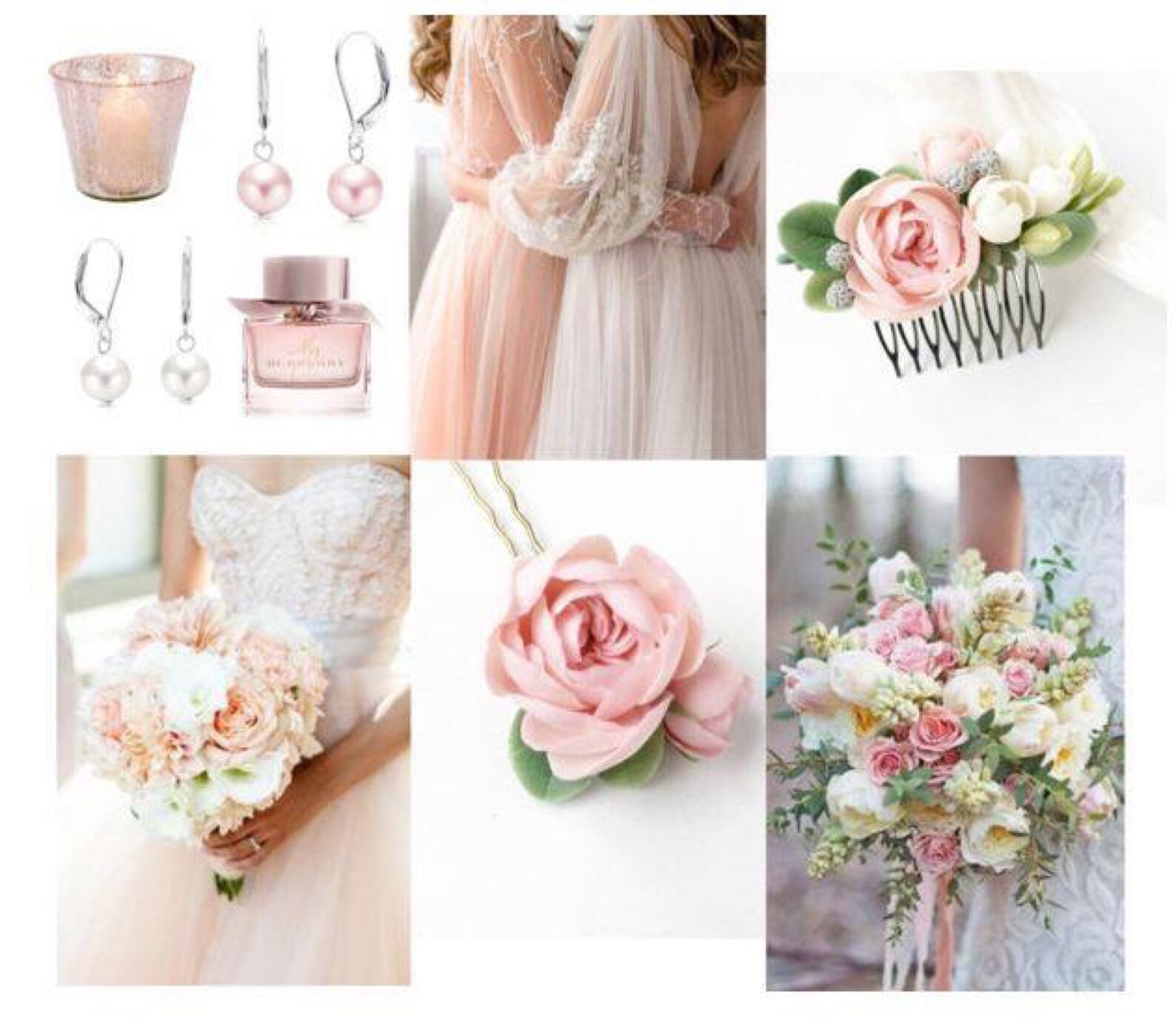 Blush Flower Hair Pin Floral Head Piece Pink Rose Hair Piece | Etsy