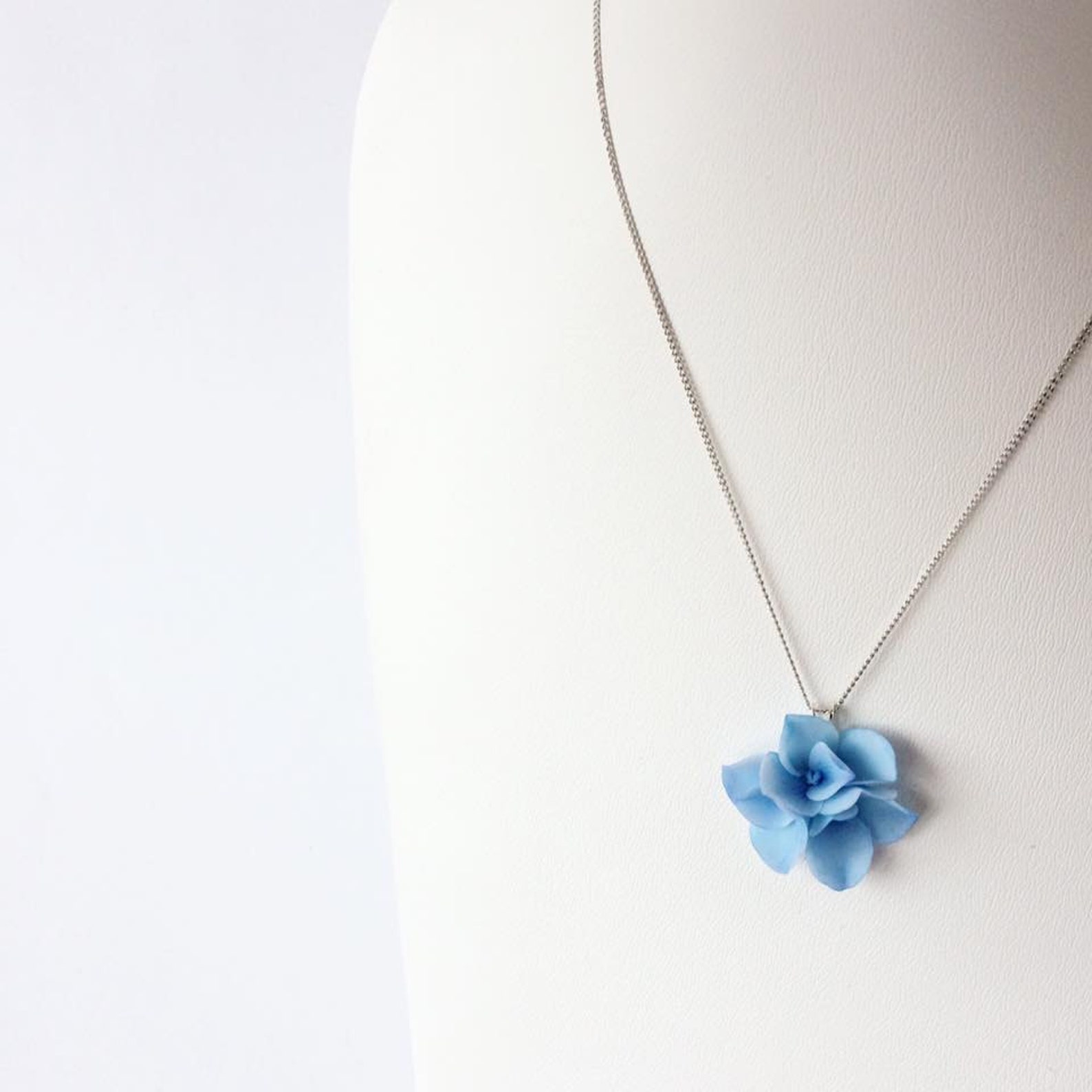 Blue Hydrangea Pendant Floral Jewelry Pendant Blue Pendant Floral ...