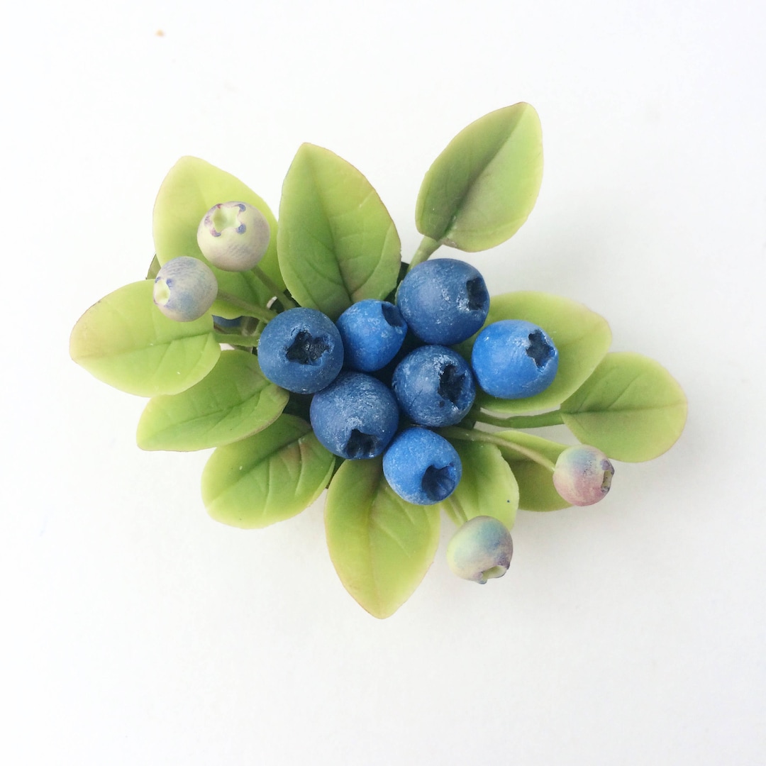 Blueberry Hair Clip Blueberry Brooch Berry Jewerly Summer Gift Berry ...