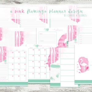 HAPPY PLANNER Printable - Pink FLAMINGO Planner Essentials Bundle ...