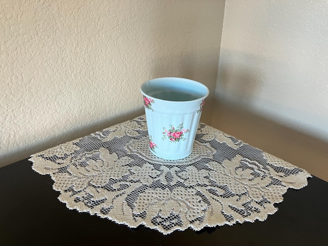 Shabby Chic Pencil Cup Pen Holder Cute Girl Office Desk Organization ...