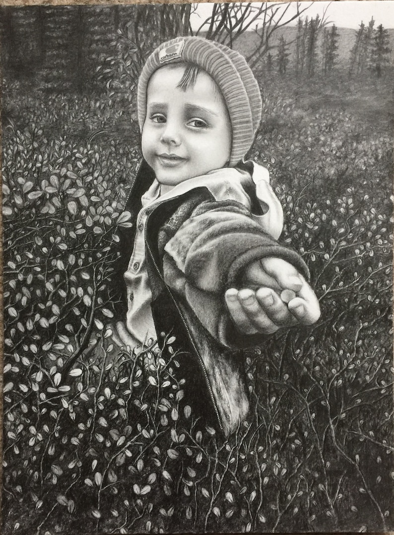 Custom Realistic Portrait Drawing Custom Drawing Pencil | Etsy