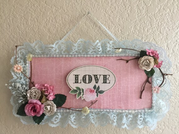 Shabby Chic Love Sign Shabby Chic Shabby Chic Decor Love - Etsy