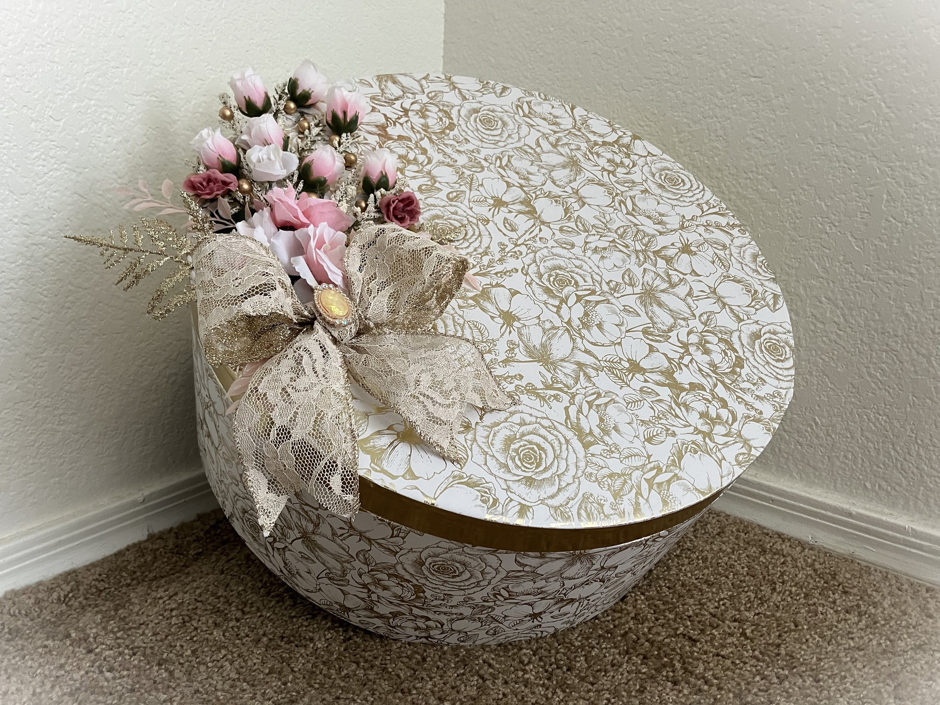 Hat Box Storage Box Shabby Chic Decor Box Gift for Her Storage Box Hat ...