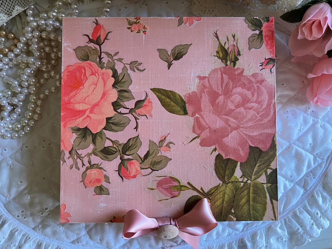 Shabby Chic Decor Storage Box Box With Lid Shabby Chic Keepsake Box ...