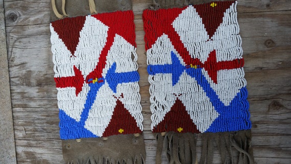 Vintage Native American Beadwork Panels | Etsy