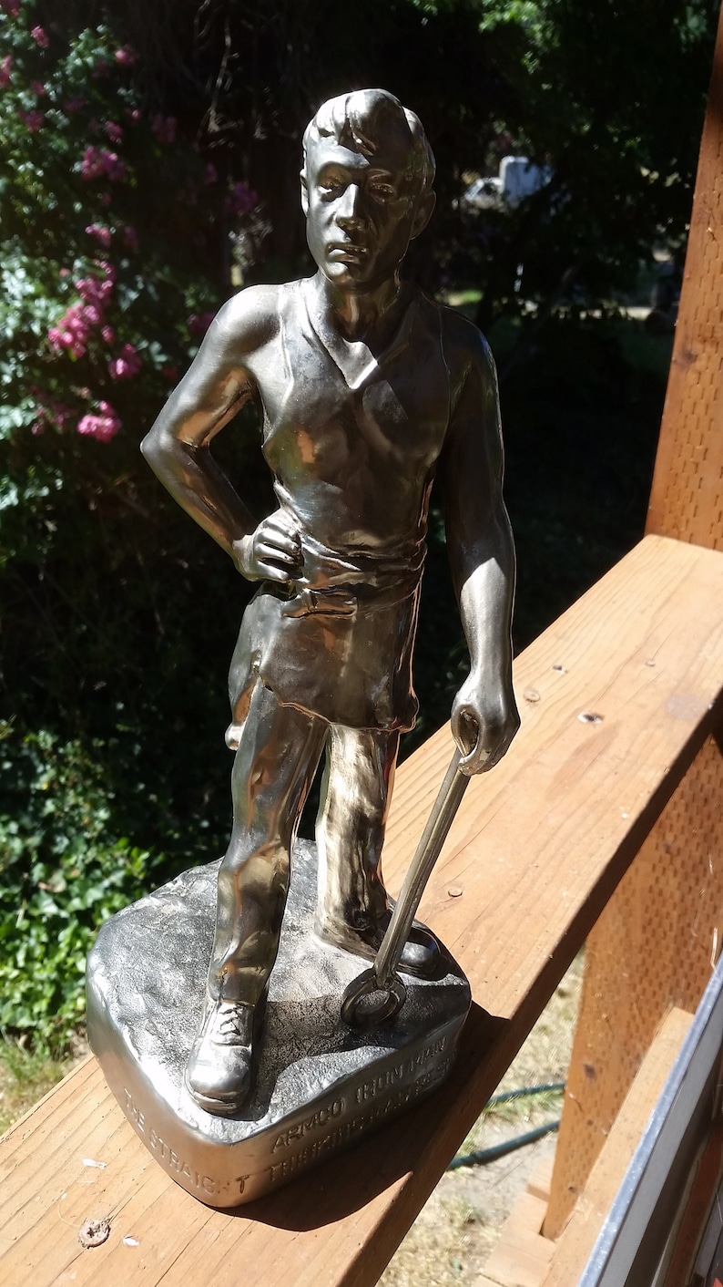 1966 Armco Iron Man Safety Award Statue - Etsy