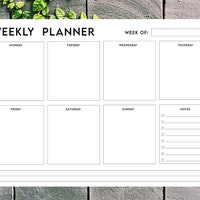 Weekly Planner Printable 8.5 X 11 | Digital Download | Instant Download ...