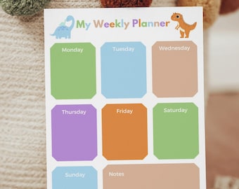Blue Digital Daily Planner Printable - Etsy
