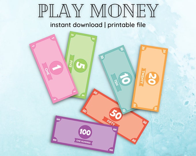 Play Money, Kids Pretend Play, Pretend Money, Toy Money, Printable ...