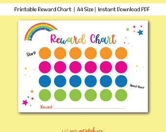 Rainbow Reward Chart, Kids Reward Chart, Printable Reward Chart - Etsy