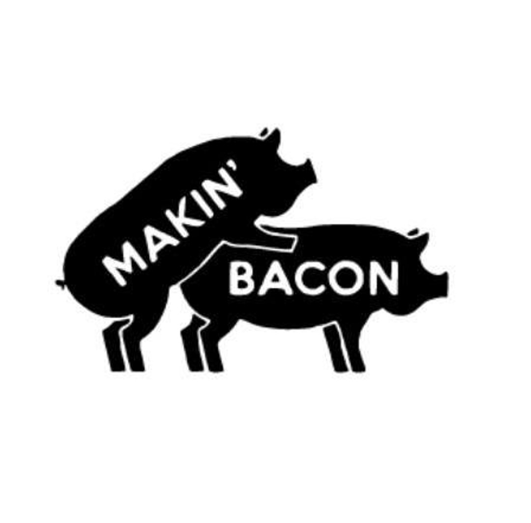 Makin Bacon.my Blood Type is Bacon.cup Decal.bumper Sticker.pig Sticker ...