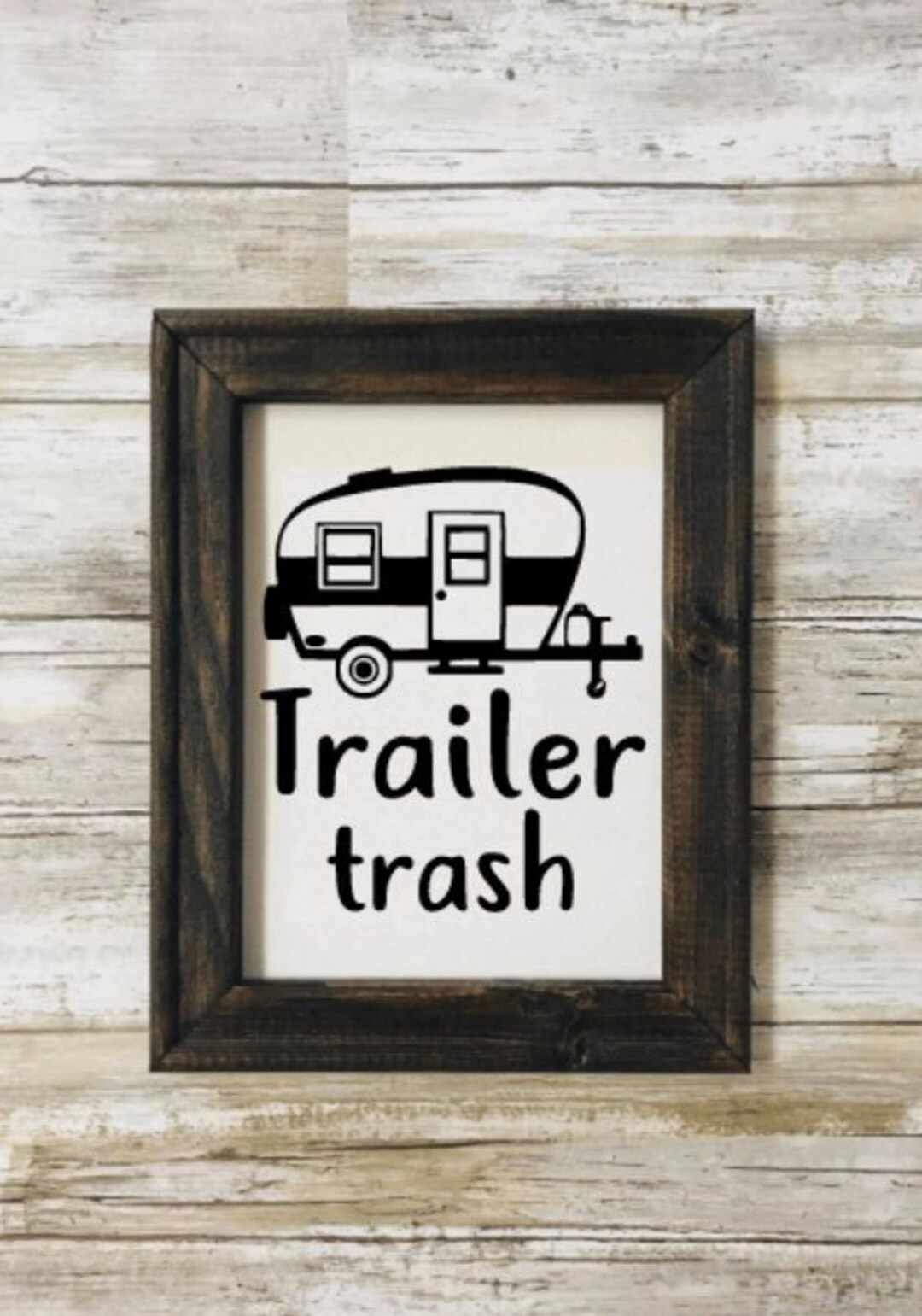 Trailer Trash.camping Life.reverse Canvas Sign.handmade Canvas Sign ...